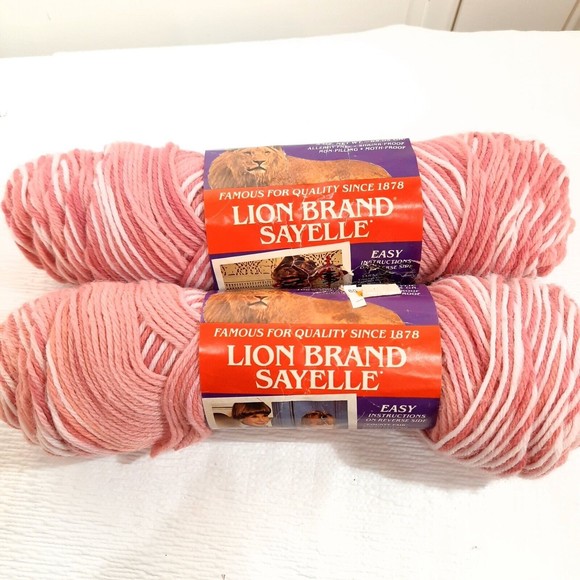 lion | Other | Lion Brand Sayelle Yarn 246 Blush Ombre Pink Variegated ...